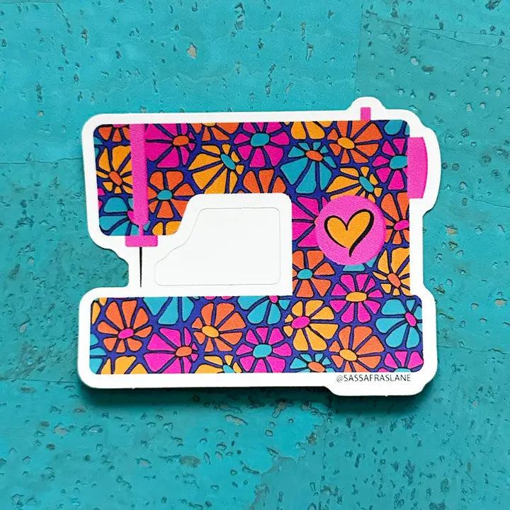 Vinyl Stickers - Daisy Sewing Machine – Stitch Ferndale